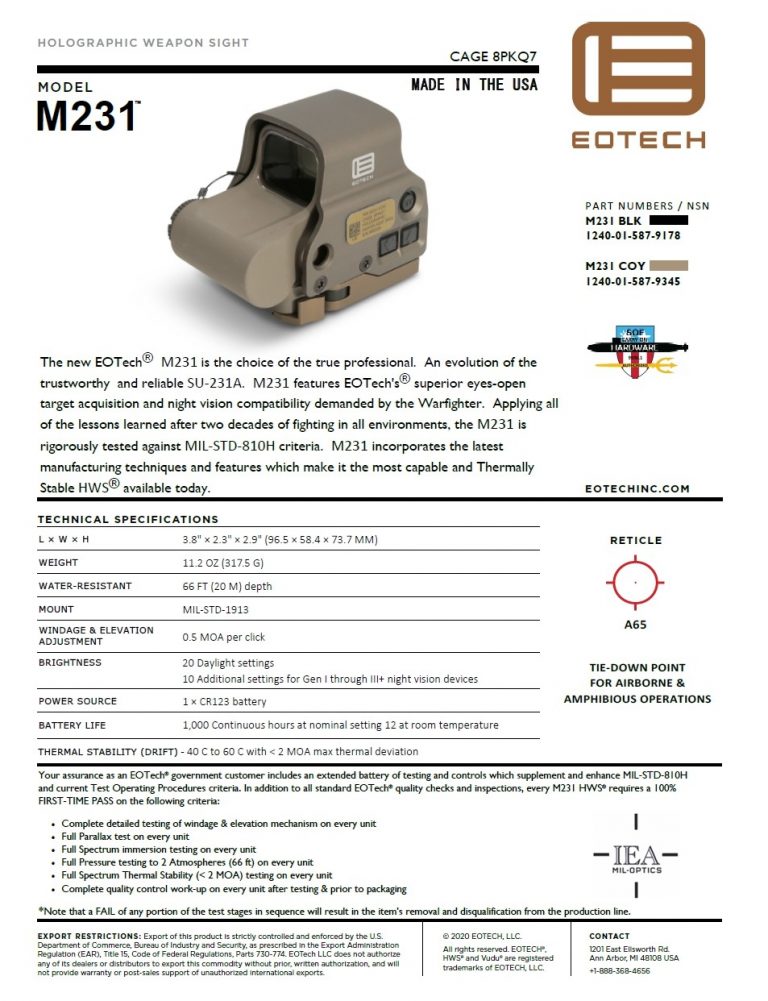 New EOTECH M-Series for authorities and special units | SPARTANAT