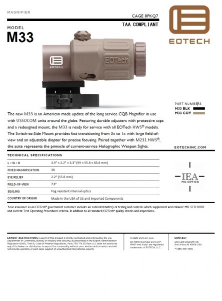 Neue EOTECH M-Serie für Behörden und Spezialeinheiten | SPARTANAT
